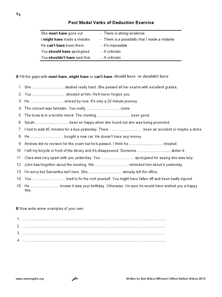 Modals Fo Probability Past | PDF | Linguistics | Linguistic Morphology