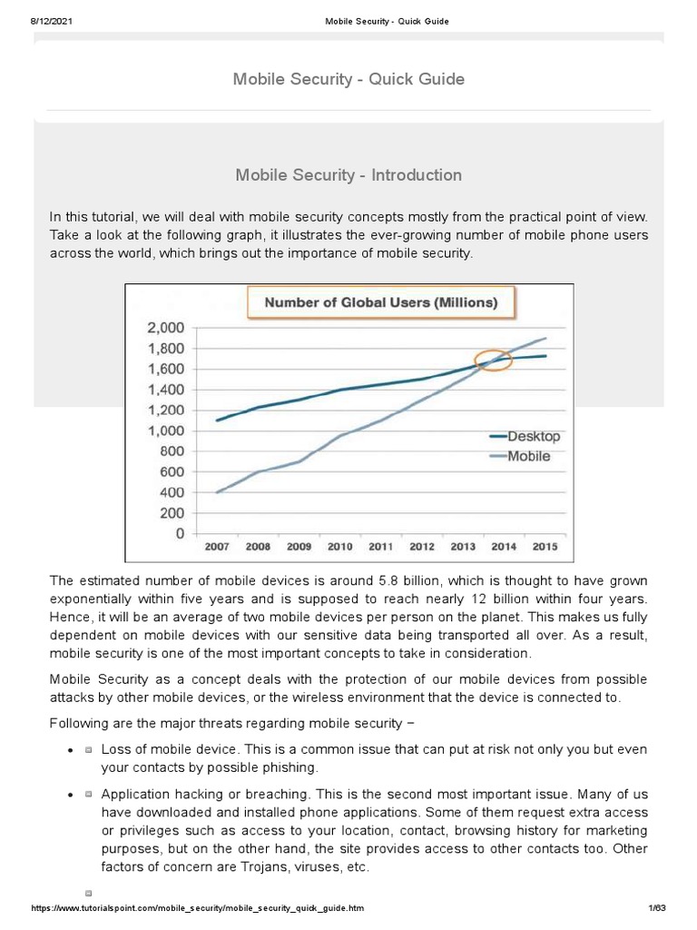 Mobile Security - Quick Guide | PDF | Ios | Mobile App