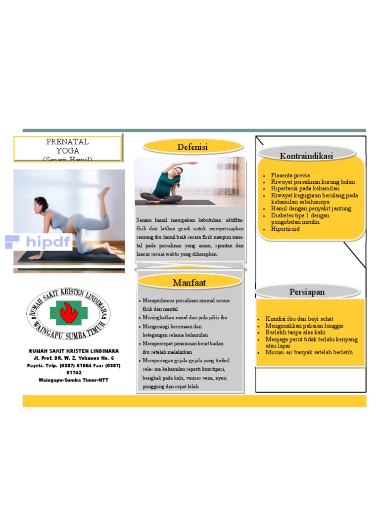 Leaflet Prenatal Yoga-2 | PDF