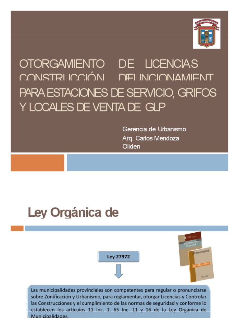 5 Otorgamiento de Licencias de Construccion y Funcionamiento en EESS, Grifos y Gasocentros de ...