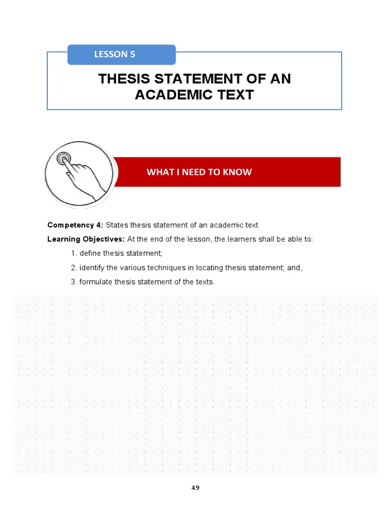 EAPP Thesis Statement | PDF | Thesis | Essays