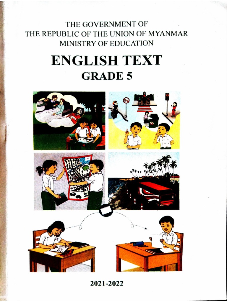 Grade - 5 English ပုံနှိပ်စာအုပ် | PDF