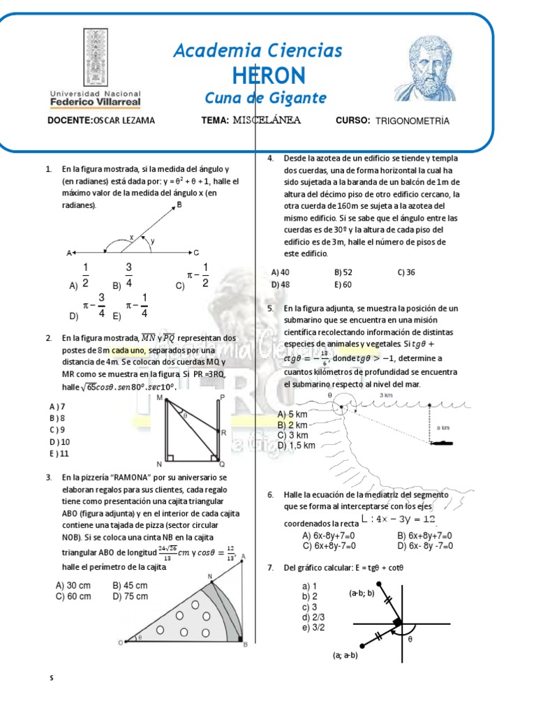 Miscelanea IV | PDF | Matemática Elemental | Geometría Elemental