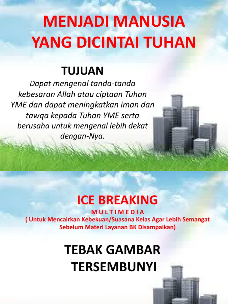 SLIDE PPT DAN ICE BREAKING - MENJADI MANUSIA YANG DICINTAI TUHAN | PDF ...
