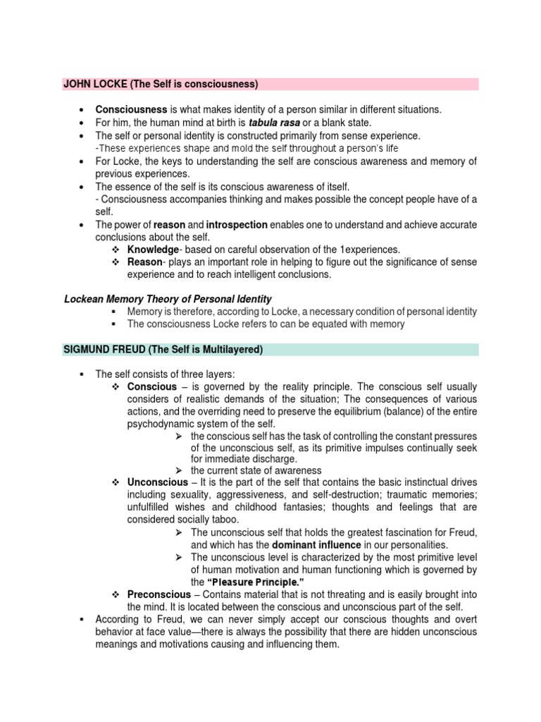 Locke's Memory Theory of Identity | PDF