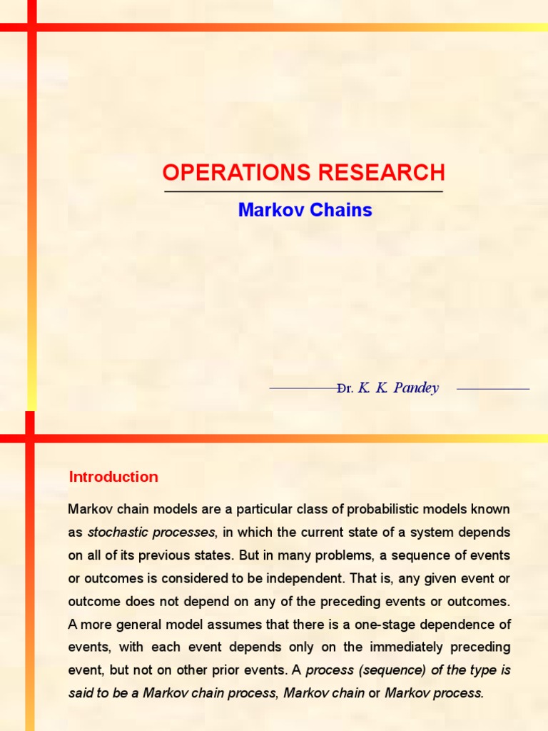 Markov Chains Explained in 10 Minutes | PDF | Markov Chain | Mathematics