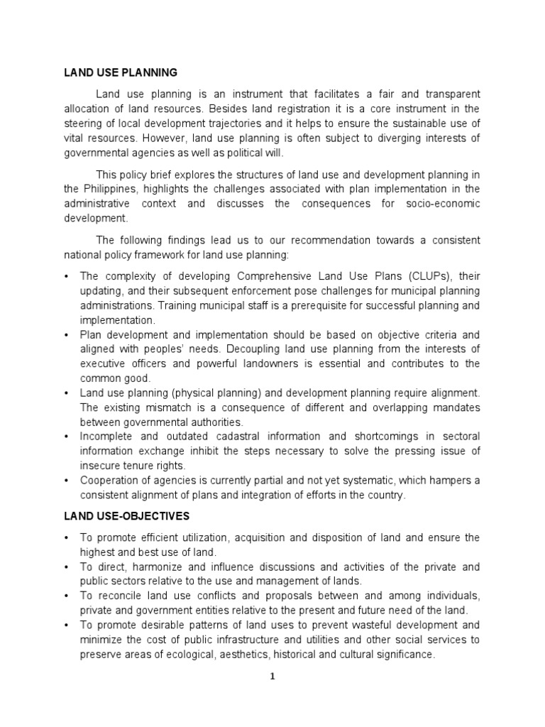 Land Use Planning | PDF | Infrastructure | Transport