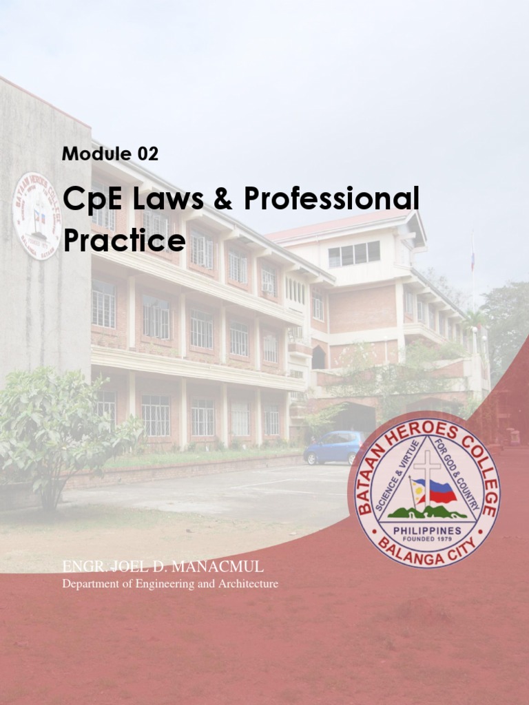 CpE Laws - Professional Practice - Module 02 | PDF | Project Management | Design
