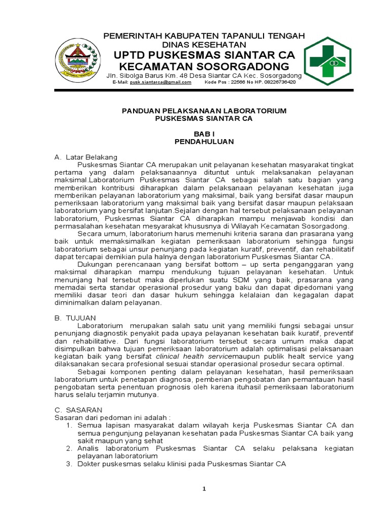 Panduan Pemeriksaan Laboratorium 1 | PDF
