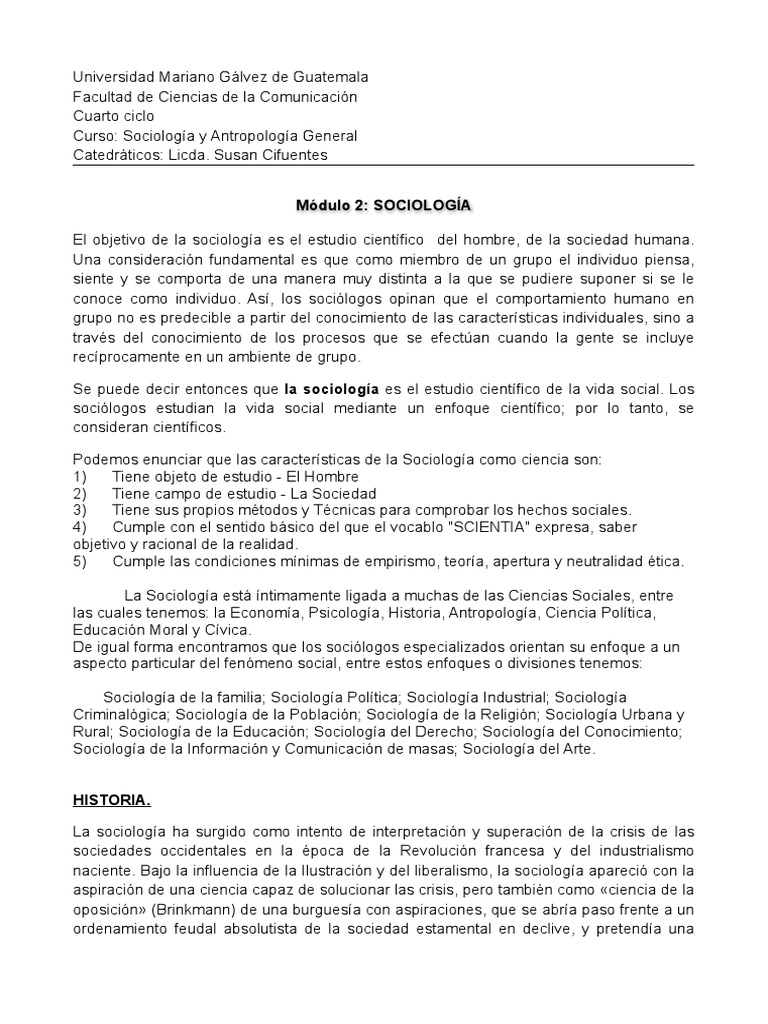 Sociología 1 | PDF | Sociología | Familia