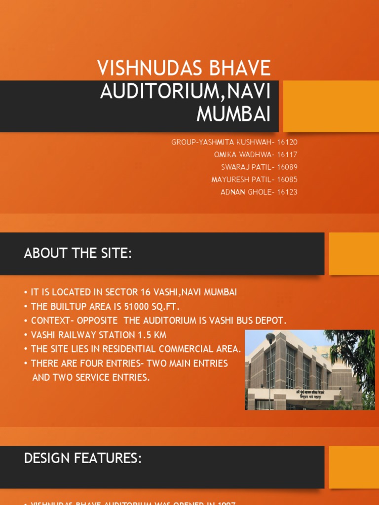 Vishnudas Bhave Auditorium, Navi Mumbai | PDF | Art | Technology & Engineering