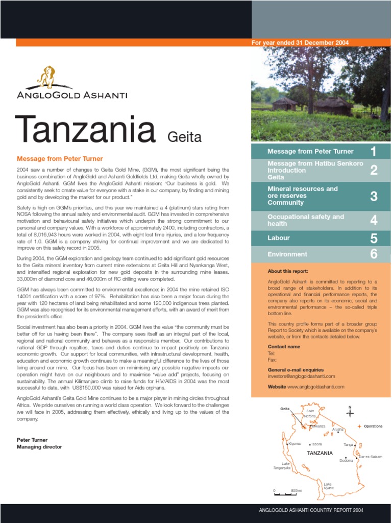 Tanzania | PDF | Mining | Tanzania