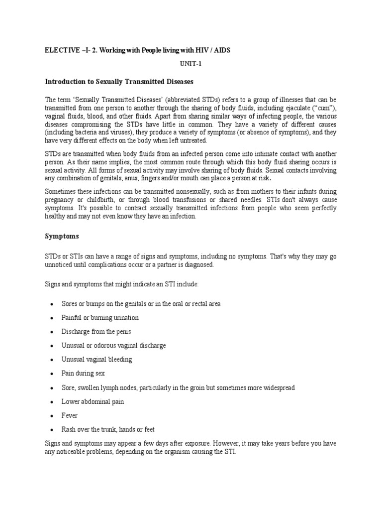 Notes For Hiv | PDF | Sexually Transmitted Infection | Hiv/Aids