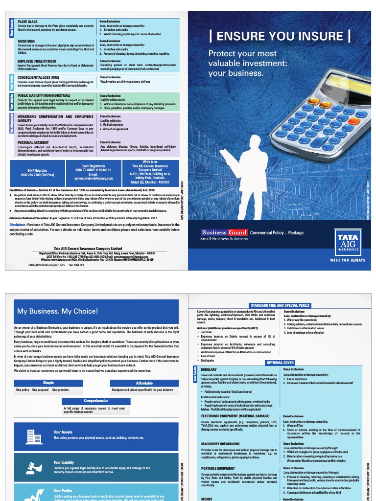 Brochures Business Guard Commercial Package Policy f1619bfbd6 | PDF ...