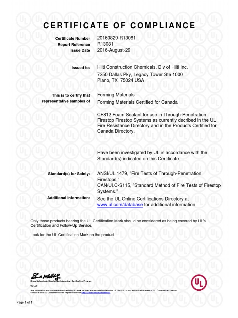 Certificate ASSET DOC LOC 6801275 | PDF | Building Engineering | Fire ...