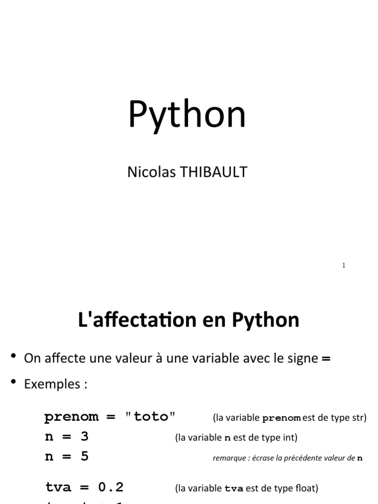 Cours Python Pdf Structure De Contrôle Python Langage De Programmation 