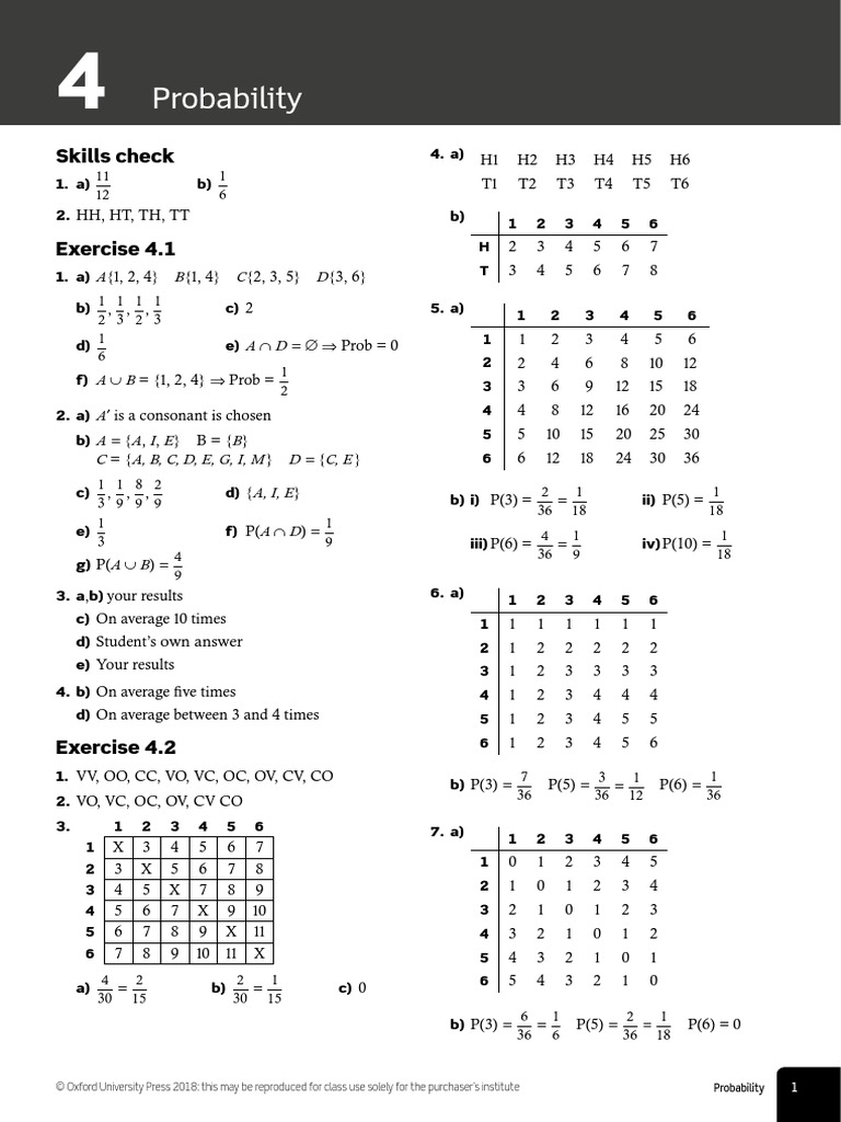 Chapter 4 - Probability | PDF | Mathematics