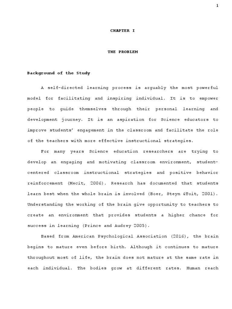 Chapter I | PDF | Teaching Method | Teachers