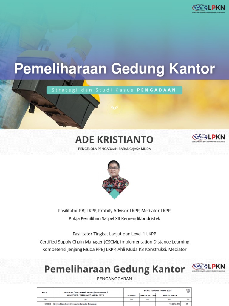 Materi - Pemeliharaan Gedung Kantor | PDF