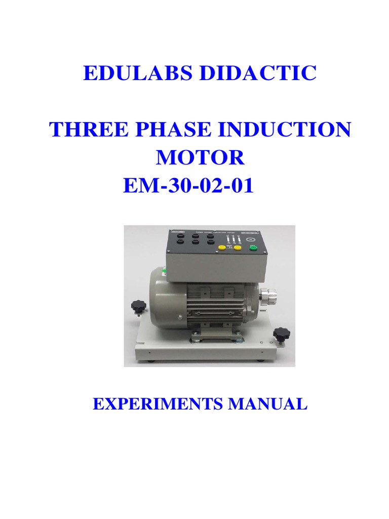07-Squirrel Cage Induction Motor-Experiments Manual | PDF | Electric ...