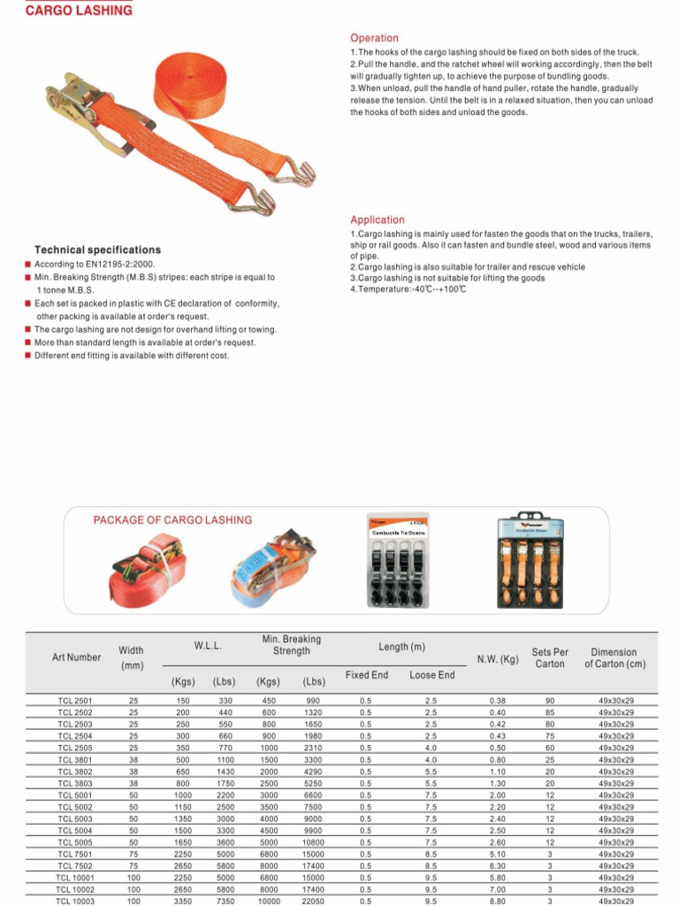 Cargo Lashing Belt | PDF