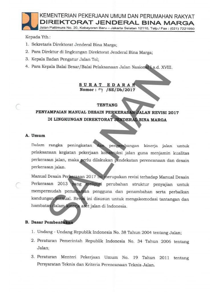 2017 - Se Dirjen Manual Desain Perkerasan Jalan (Revisi 2017) (Stempel ...