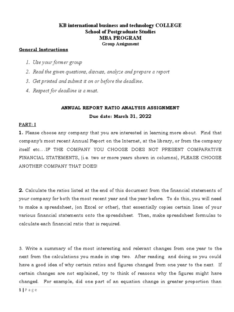 FM Group Assignment | PDF