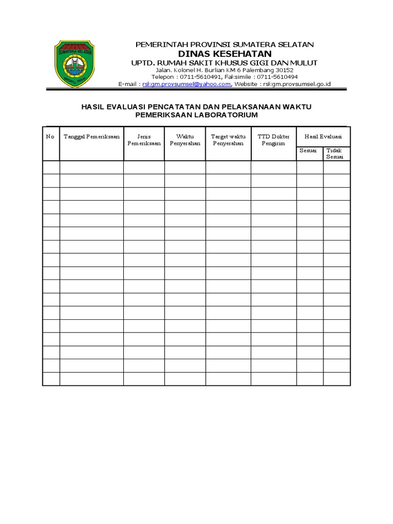Bukti Pencatatan Pemeriksaan Laboratorium | PDF