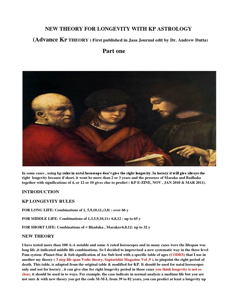 KP Astrology Longevity Analysis | PDF | Astrology | Popular Psychology