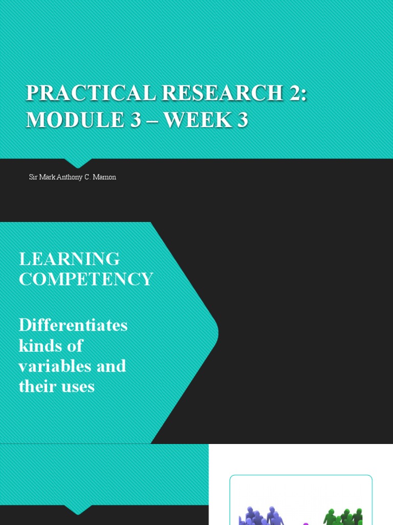 Practical Research 2 - Week 3 | PDF | Dependent And Independent ...