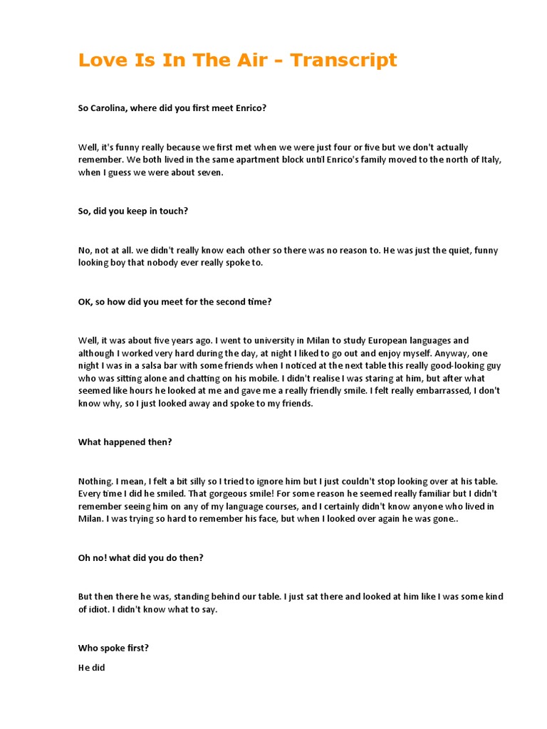 Love Is in The Air | PDF