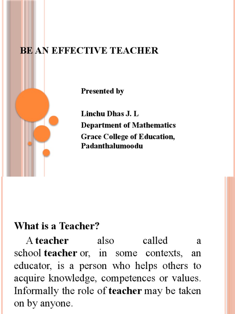 Guide to Becoming an Effective Teacher | PDF | Teachers | Teaching Method