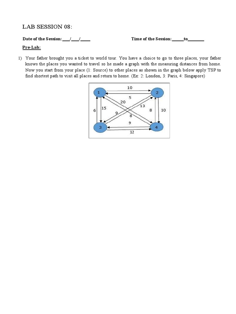 Lab8 | PDF | Vertex (Graph Theory) | Computational Problems