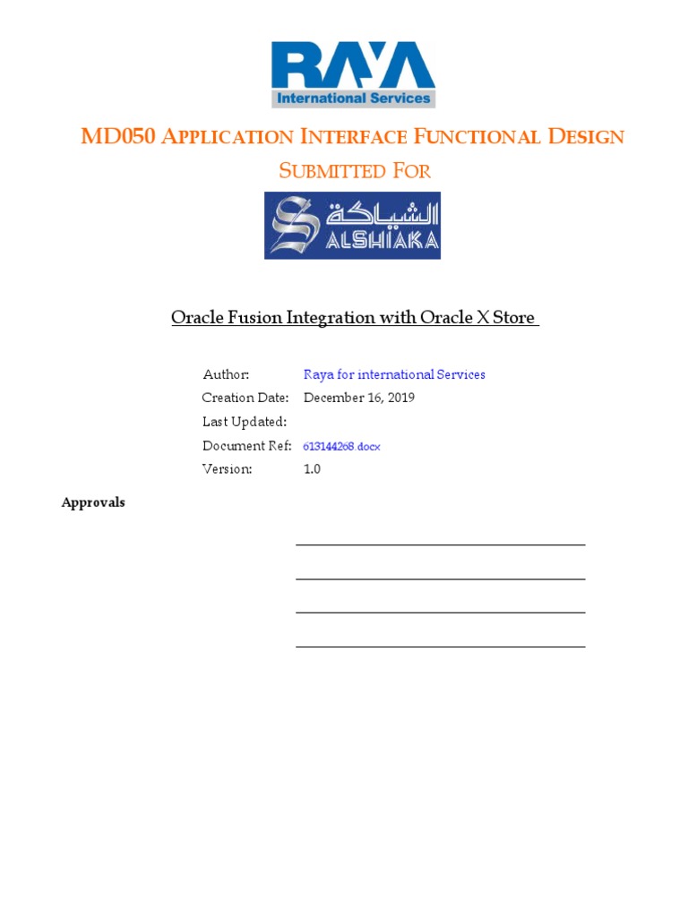 MD050 - Al Shiaka - APPLICATION - INTERFACE - FUNCTIONAL - DESIGN - V01 - All | PDF | Receipt ...