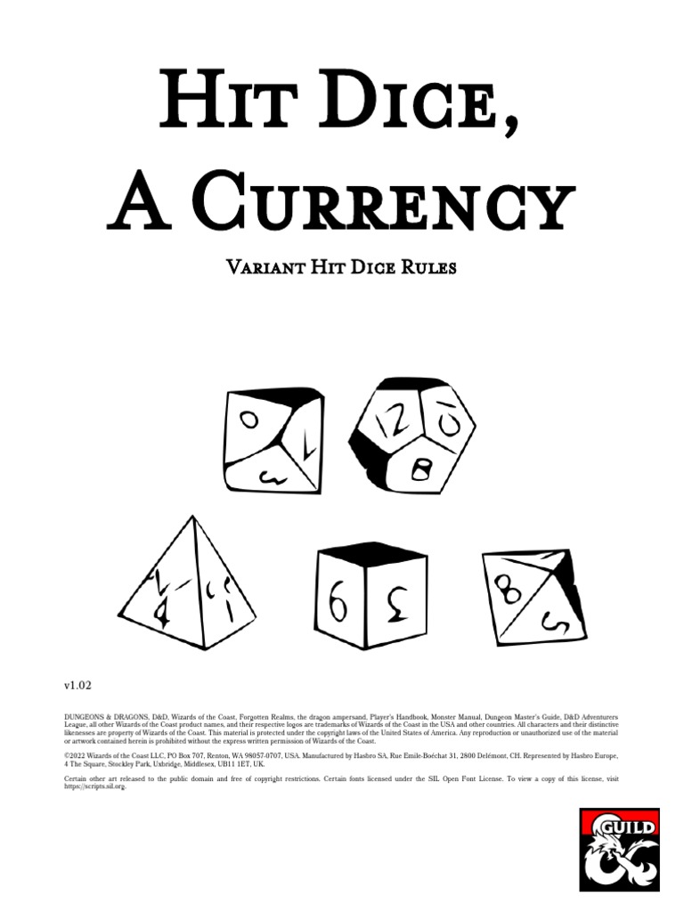 2060943-Hit Dice A Currency v1.02 | PDF | Dungeons & Dragons | Wizards ...