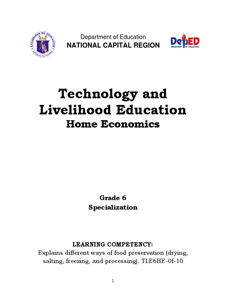 Tle-He 6 q3 Mod12 Uslem RTP | PDF | Food Preservation | Foods