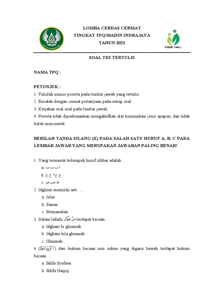 Lomba Cerdas Cermat | PDF Lomba Cerdas Cermat | PDF