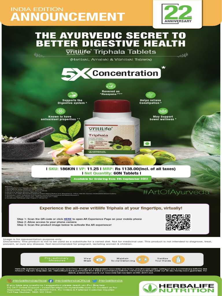 Vritilife Triphala Launch - Announcement Flyer | PDF | Ayurveda ...