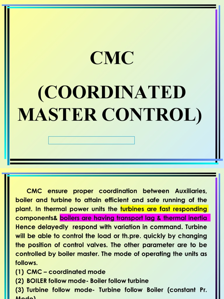 CMC Control | PDF | Boiler | Throttle