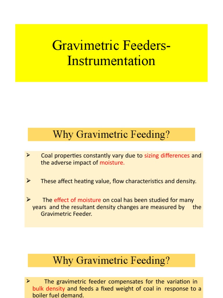 Gravimetric Feeders - Instrumentation | PDF | Coal | Density