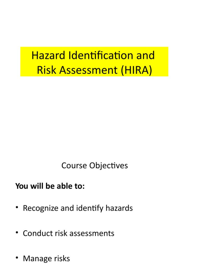 Hira Training 190407052212 | PDF | Hazards | Risk