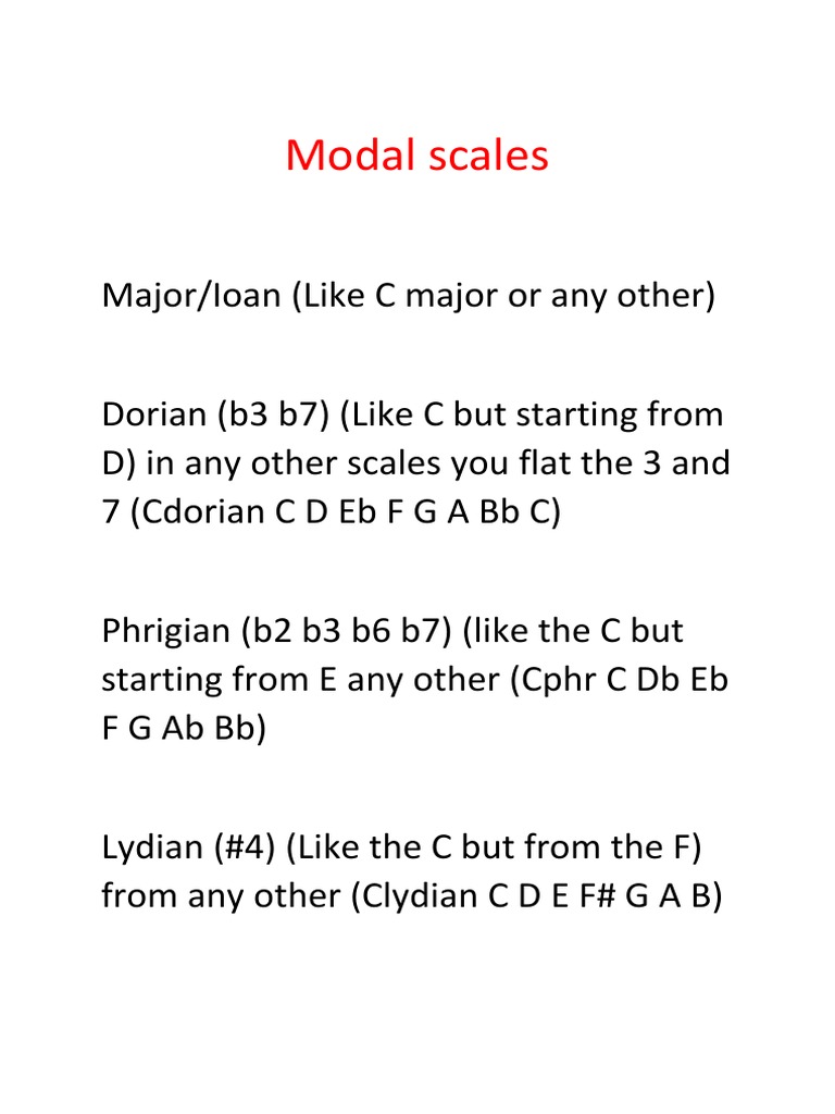 Modal Scales | PDF