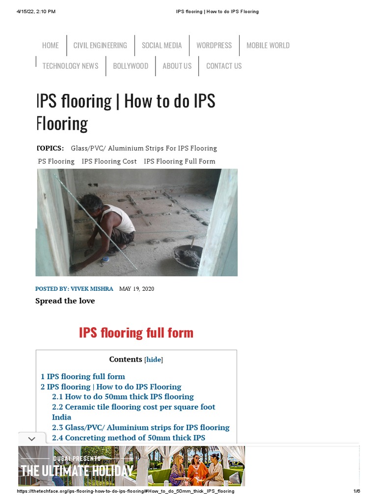 IPS Flooring - How To Do IPS Flooring | PDF | Flooring | Concrete
