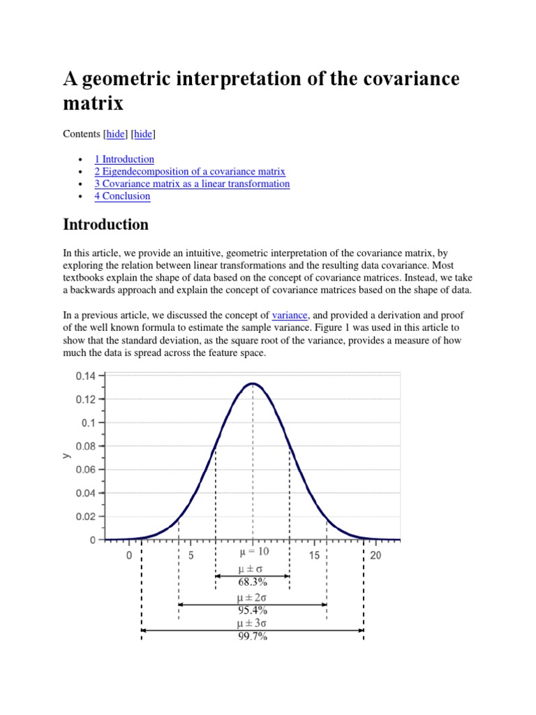 A Geometric Interpretation of The Covariance Matrix | PDF | Eigenvalues ...