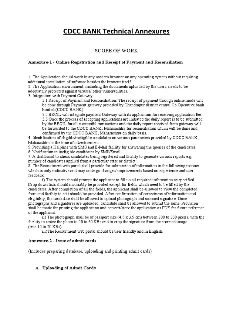 CDCC Bank Recruitment Portal Overview | PDF | Application Software ...