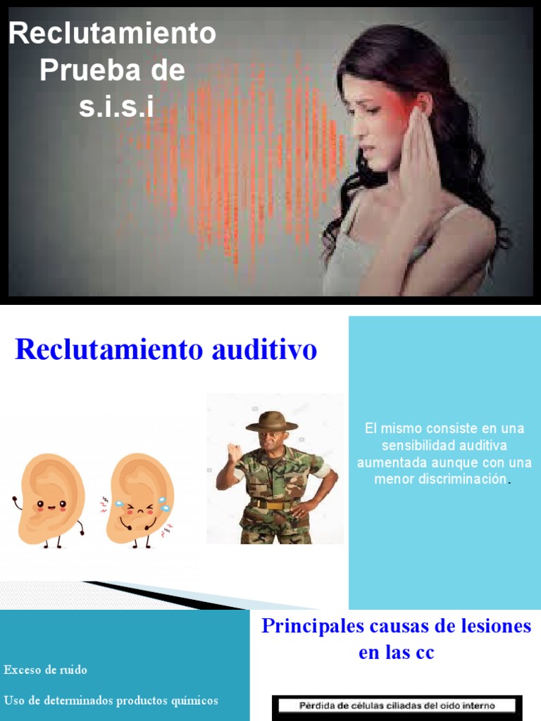 Prueba SISI y Reclutamiento Auditivo | PDF | Decibel | Ciencias de la Salud