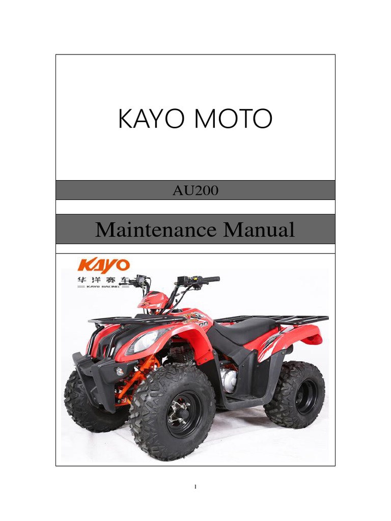 AU200 Maintenance Manual | PDF | Ignition System | Bearing (Mechanical)