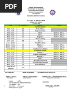 Class Program 2022-2023-Grade-6 | PDF