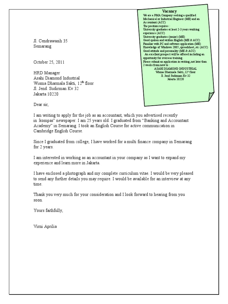 Aplication Letters | PDF