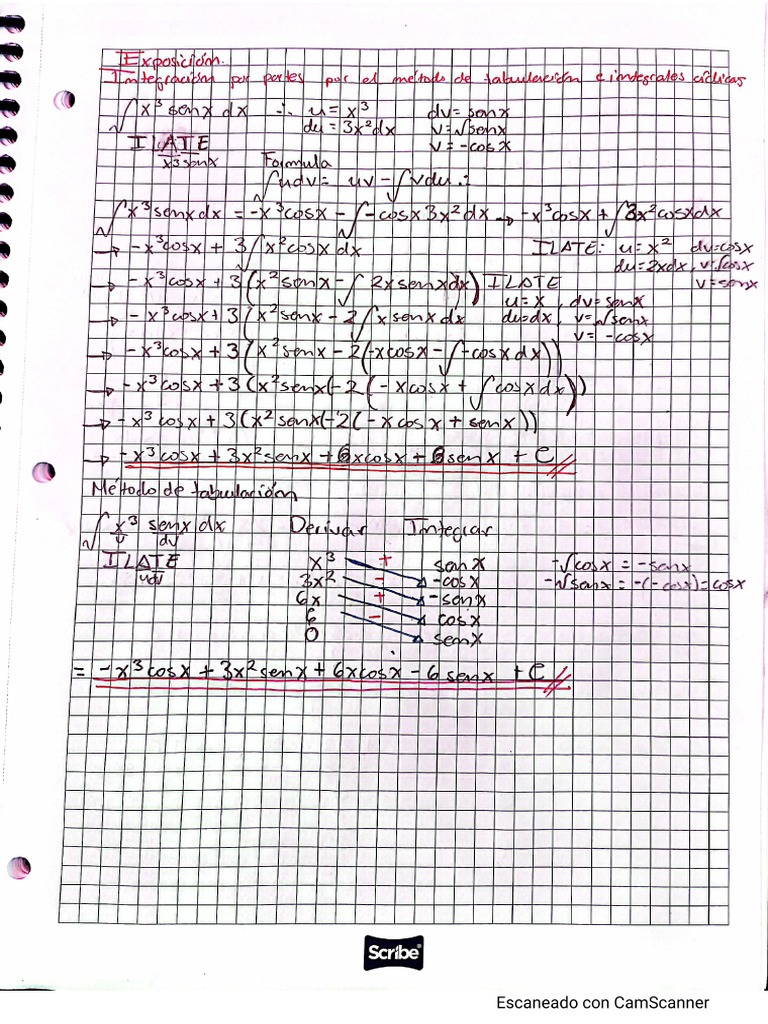Integración por partes (ILATE, tabulación y cíclicas) | PDF Integración por partes (ILATE, tabulación y cíclicas) | PDF
